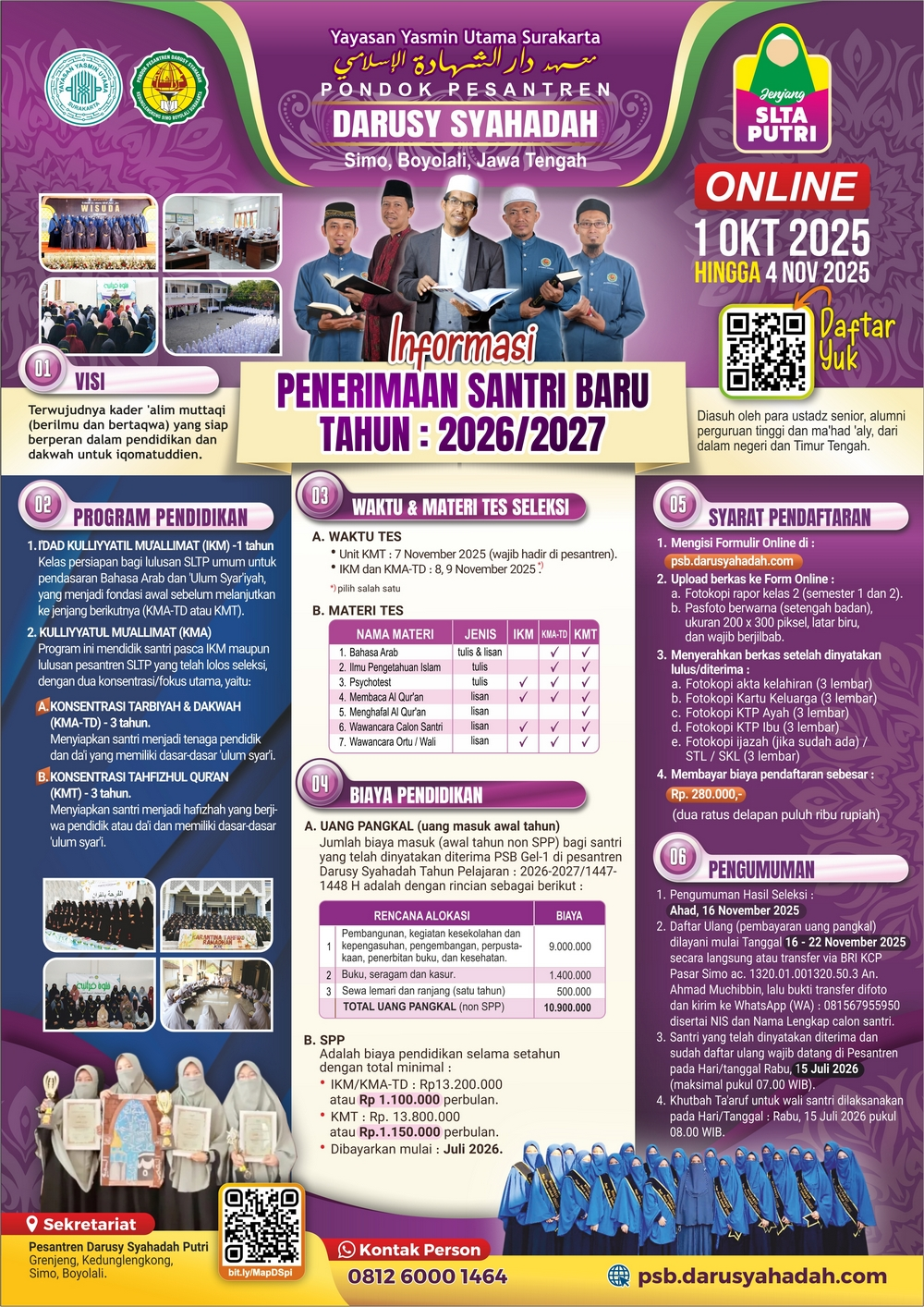 Sistem Penerimaan Santri Baru - Darusy Syahadah